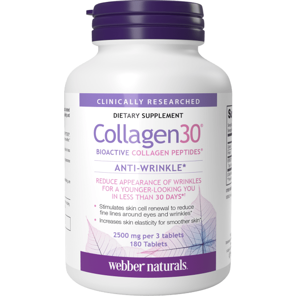 Collagen30® Bioactive Collagen Peptides 2500 mg Tablets – Webber ...