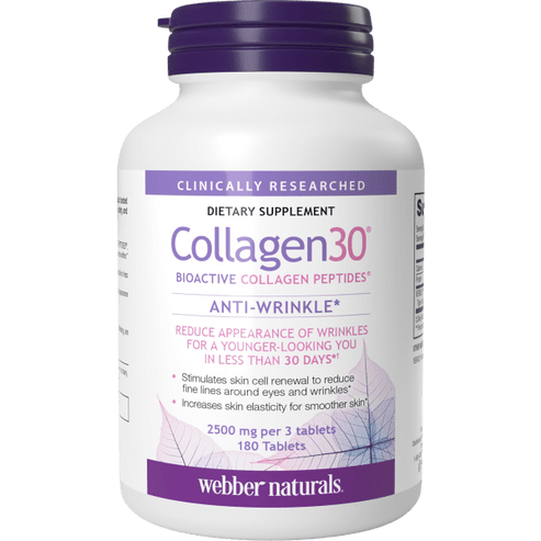 Collagen30® Bioactive Collagen Peptides 2500 mg Tablets – Webber ...